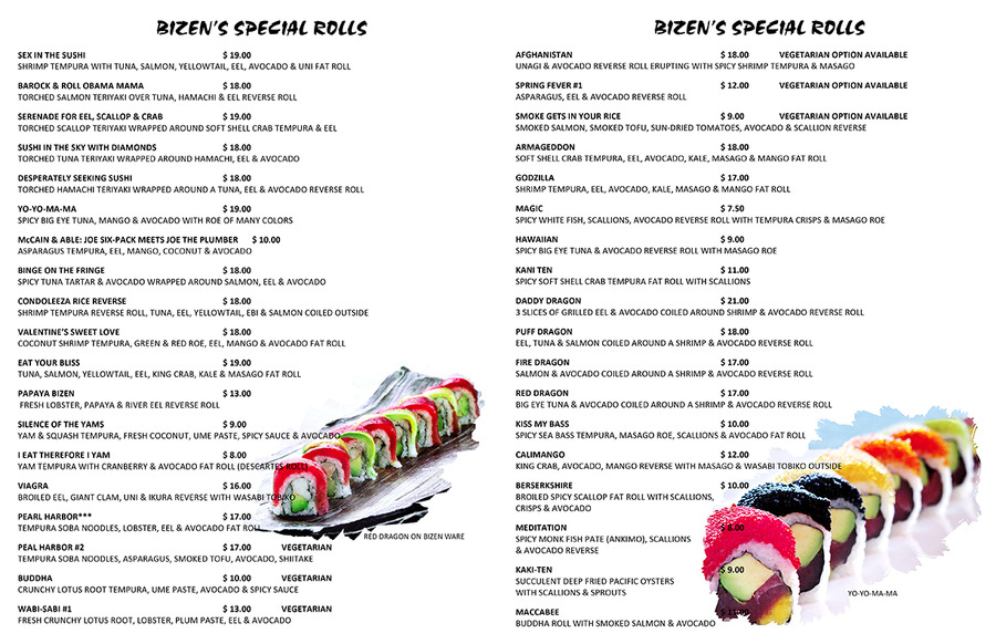 BerkshireMenus.com - Bizen