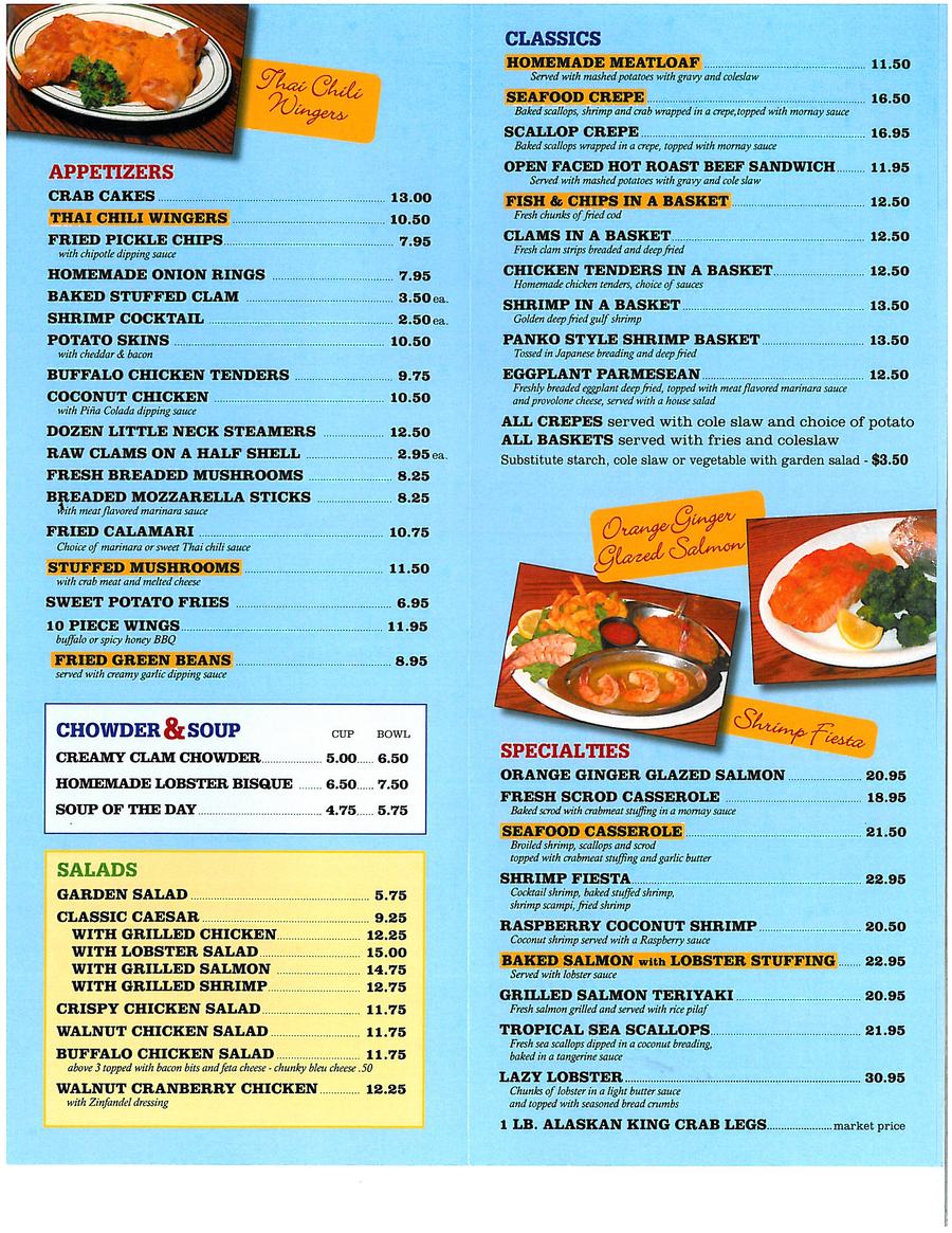 BerkshireMenus.com - Boston Sea Foods Restaurant