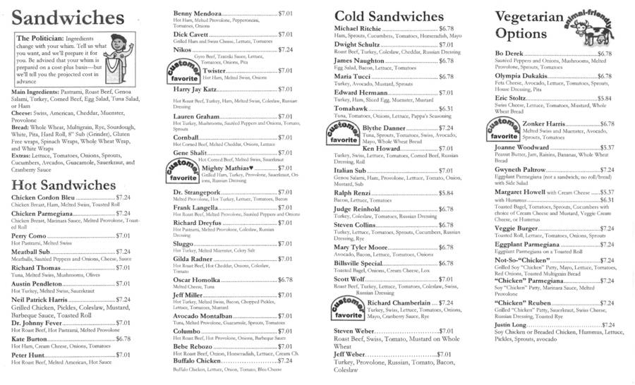 BerkshireMenus.com - Papa Charlie's Deli
