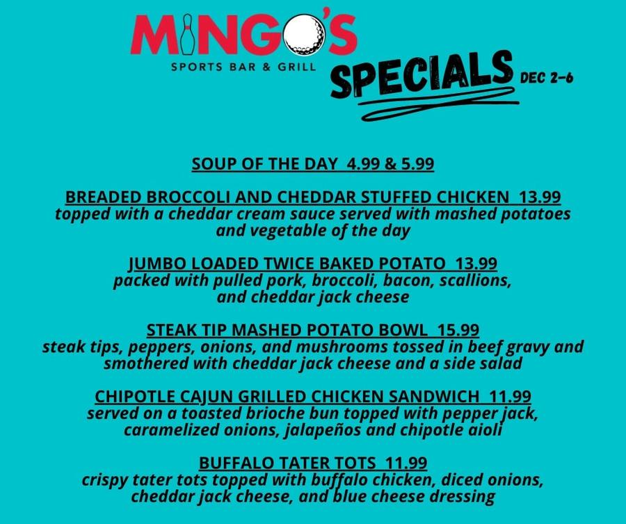 BerkshireMenus.com - Mingo's