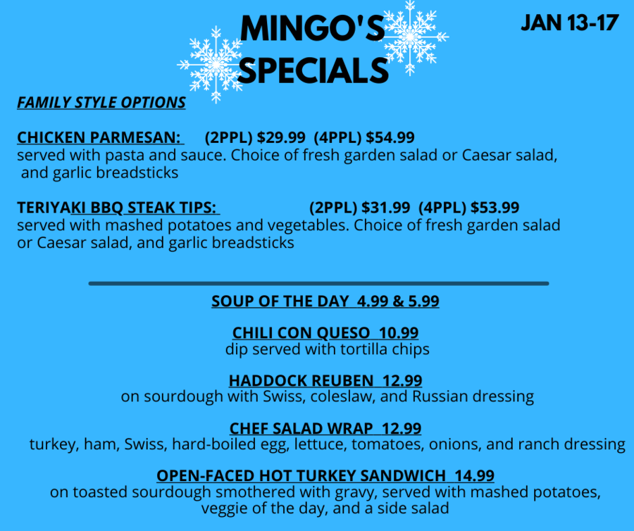 BerkshireMenus.com - Mingo's