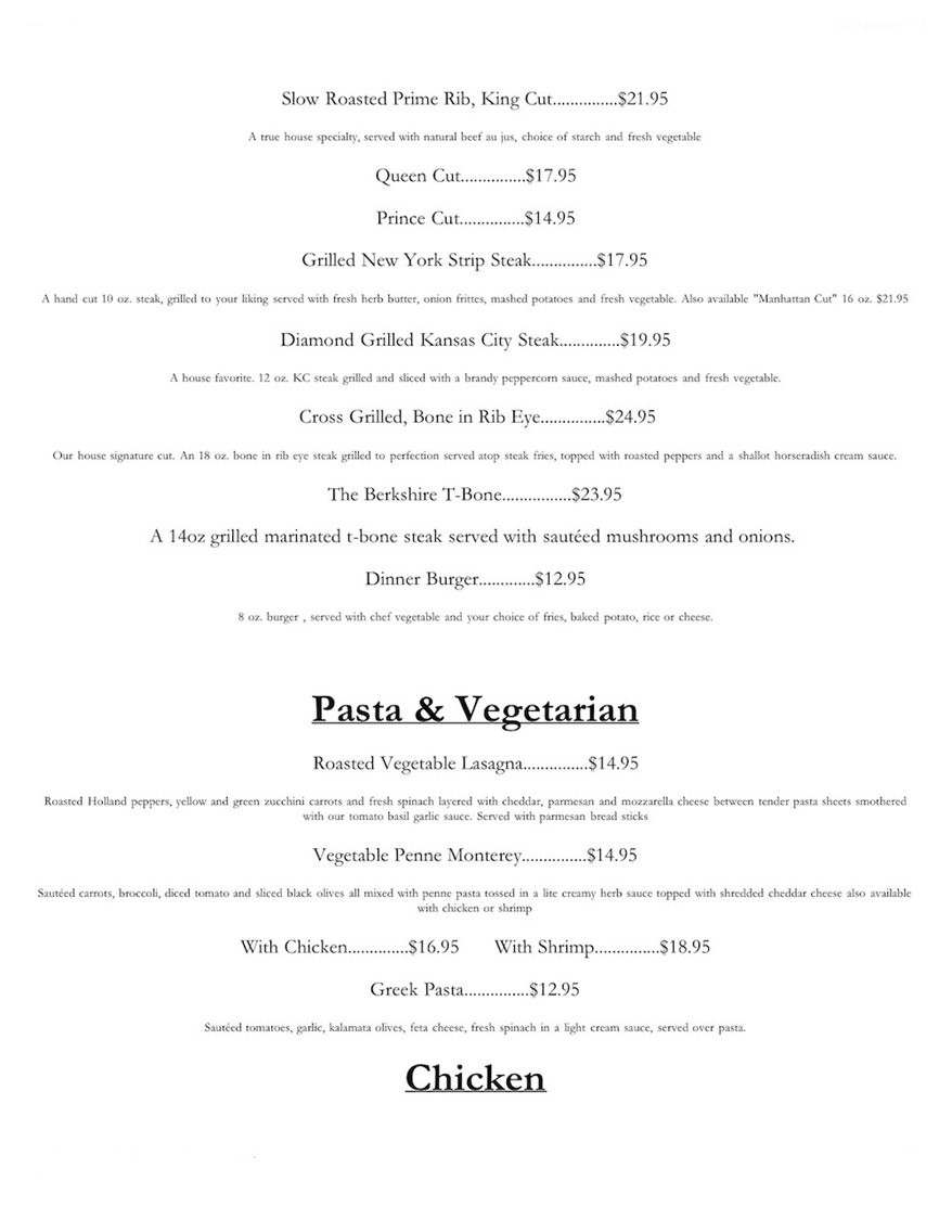 BerkshireMenus.com - Bogies Steak & Ale